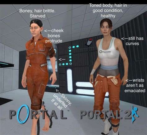 Chell Portal 1 2 Comparison