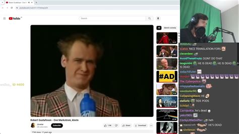 Forsen Reacts To Robert Gustafsson Ove Markstrom Klorin Youtube