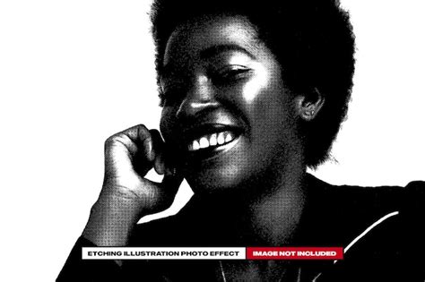Premium Psd Etching Illustration Photo Effect