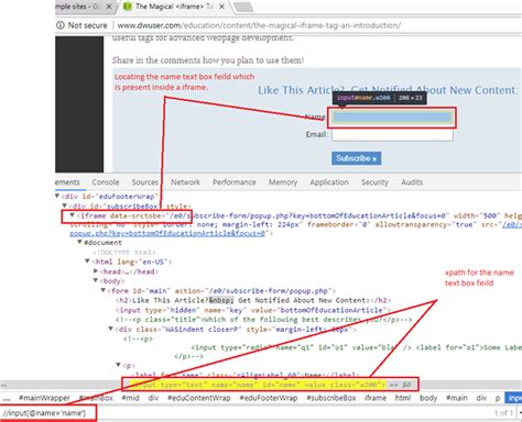 Selenium Webdriver Switchto 메서드를 사용하여 Iframe 처리 다른