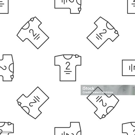 회색 선 축구 유니폼과 티셔츠 아이콘은 흰색 배경에 이음매 없는 패턴을 분리했다 벡터 Championship에 대한 스톡 벡터 아트 및 기타 이미지