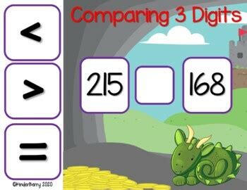 Comparing Digit Numbers Digital Task Cards Google Classroom By KinderBerry