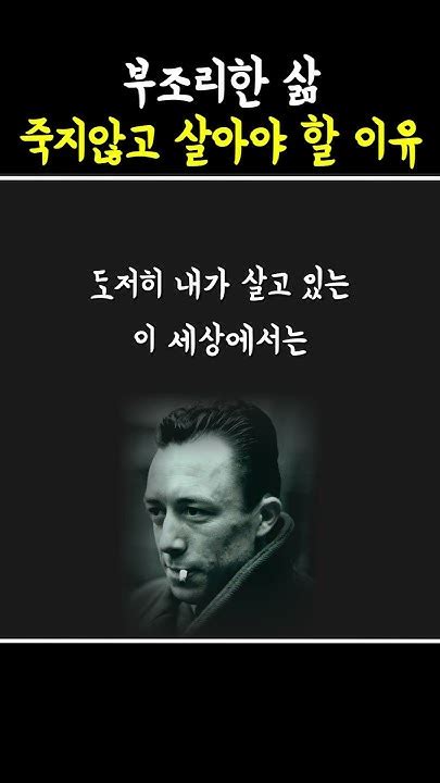 카뮈 부조리 철학 삶이 의미 없지만 그래도 살아야 하는 이유 Youtube