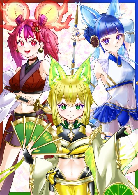 Hu Li The Jewel Mikanko Ni Ni The Mirror Mikanko And Ha Re The Sword