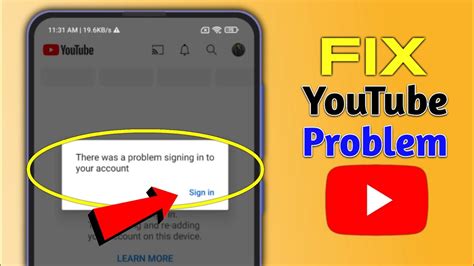 There Was A Problem Signing In To Your Account Youtube Sign In Problem Kaise Thik Kare Youtube