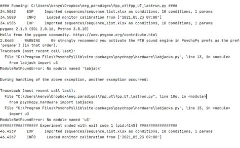 Labjack Not Working Module Not Found Builder Psychopy