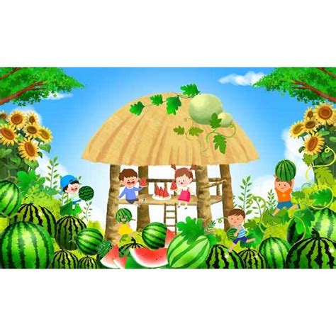 여름현수막106 키즈파람 여름현수막 여름배경현수막 물놀이현수막 원두막현수막 수박데이현수막