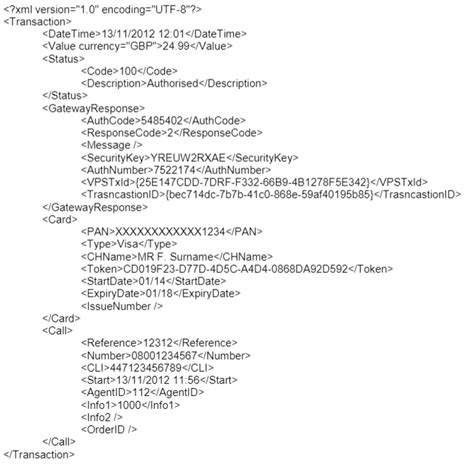 Xml Transaction Report Bch Digital Help Documents