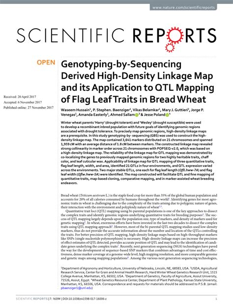 Pdf Genotyping By Sequencing Derived High Density Linkage Map And Its Application To Qtl