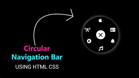 How To Create A Circular Navigation Bar Using Just Html Css And Js