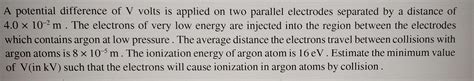 [answered] A Potential Difference Of V Volts Is Applied On Two Parallel Kunduz