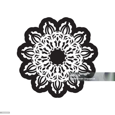 흰색 배경에 검은 만다라 문신 인쇄 물 및 엽서에 적합합니다 벡터 일러스트레이션 그리기에 대한 스톡 벡터 아트 및 기타 이미지 그리기 꽃 식물 낙서 드로잉 Istock