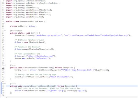 Screenshot Of Failed Test Cases In Selenium Webdriver Qa Automation Expert