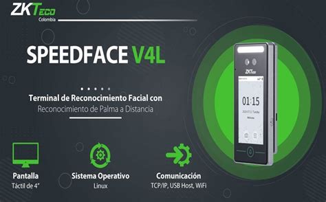 Contrôle Daccès Zkteco Speedface V4l Faciale 3d Wifi Usb