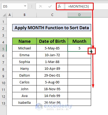How To Sort By Month In Excel Methods ExcelDemy