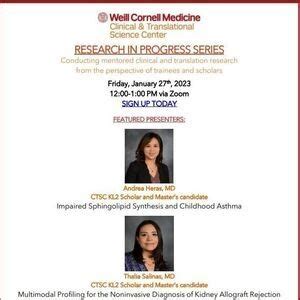 CTSC Research In Progress Series Weill Cornell Medicine Events