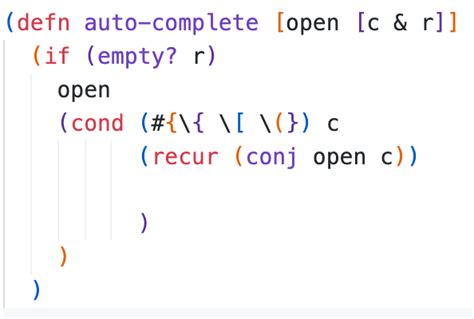 Clojure Character Literals ` ` ` ` And `` Wrongly Rainbow