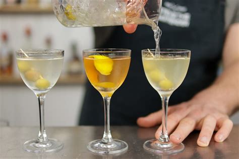 Dirty Martini Cocktail Recipe Gin Dry Vermouth And Olive Brine