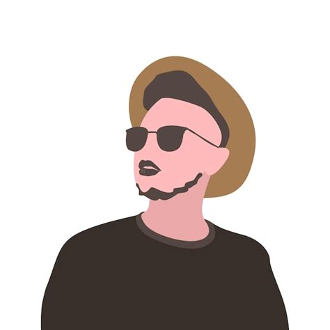 Premium Vector Vector Illustration Of Man Wearing A Hat