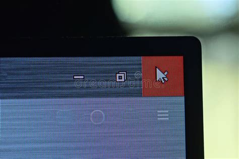 Monitor With Screen And Cross To Turn Off Browser Stock Image Image Of Poster Design 332534557