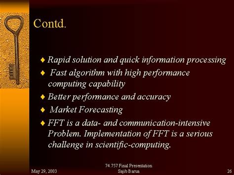 Development Of A Parallel Fast Fourier Transform Algorithm