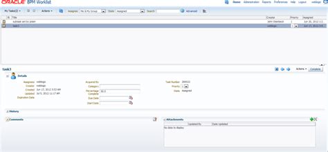 using oracle bpm worklist
