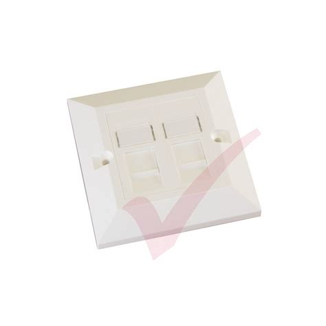 Excel Cat5e Single Faceplate With 2x RJ45 Modules White