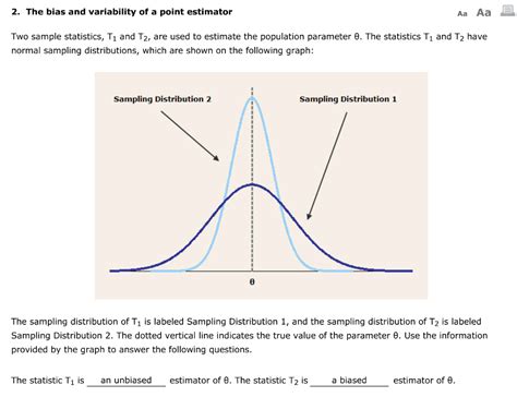 Solved 2 The Bias And Variability Of A Point Estimator Aa