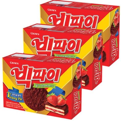 크라운제과 빅파이 딸기 216g X 3개 홈플러스 택배배송