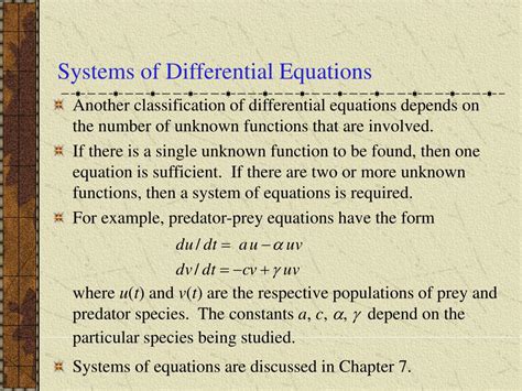 Ppt Ch 1 3 Classification Of Differential Equations Powerpoint Presentation Id 4243616
