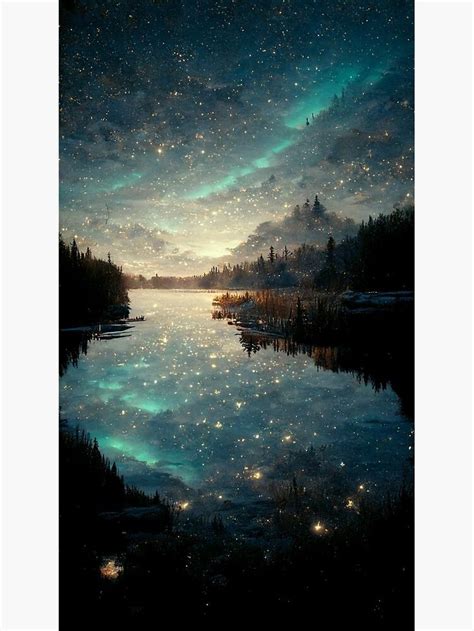 Sky Full Of Stars At The Lake Canvas Print For Sale By Sub Airtist