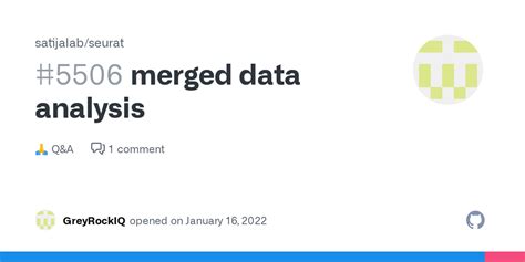 Merged Data Analysis · Satijalab Seurat · Discussion 5506 · Github
