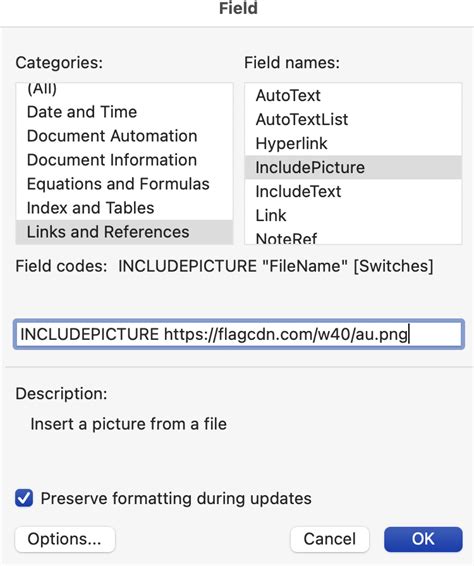 for docbook table conversion with images to docx use docx field includepicture option on