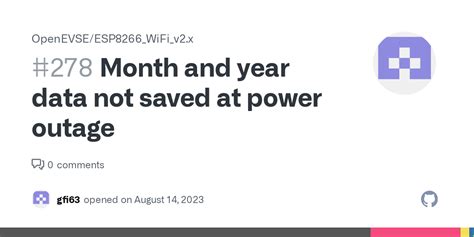 Month And Year Data Not Saved At Power Outage · Issue 278 · Openevse