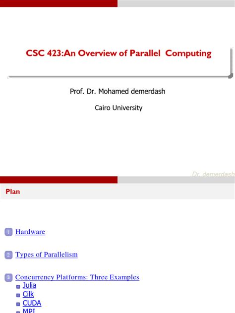 1 an overview of parallel computing pdf parallel computing