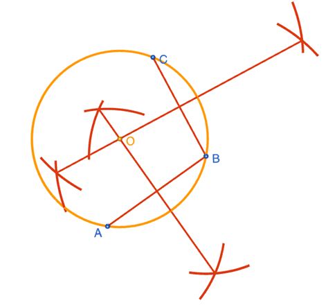 Constructing A Circle Through Three Given Points Year 10 Constructions