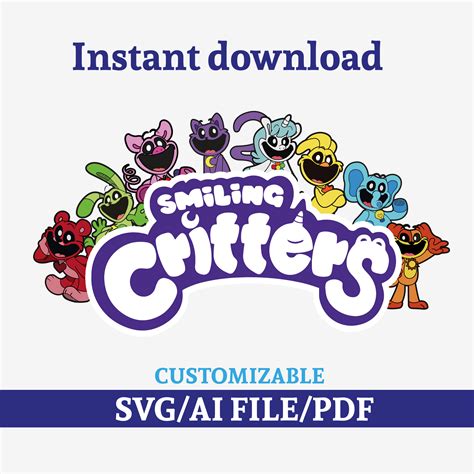 Smiling Critters Ai Vector Svg Pdf Inspire Uplift