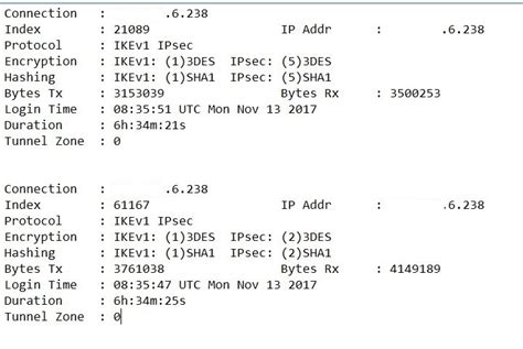Solved Show Vpn Sessiondb Is Showing 2 Active Sessions By Peer Cisco Community