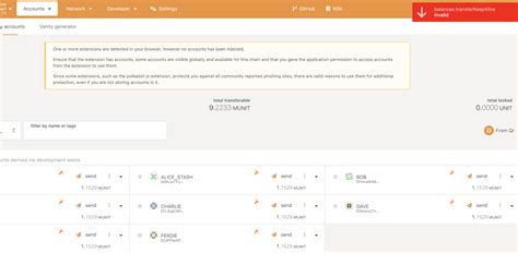 Zombienet Invalid Status With Pallet Balance Transfer In Parachain