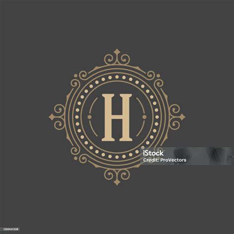 빈티지 로고 모노그램 템플릿 벡터 우아한 화려한 프레임 테두리 디자인과 장식 만연체에 대한 스톡 벡터 아트 및 기타 이미지 만연체 0명 골동품 Istock