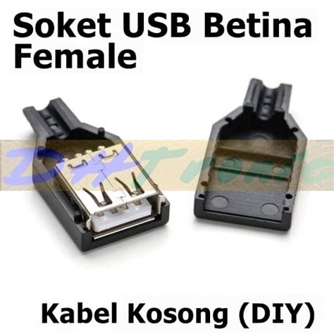 Jual Soket Usb Kosong Tipe Betina Plug Konektor Socket Usb Female