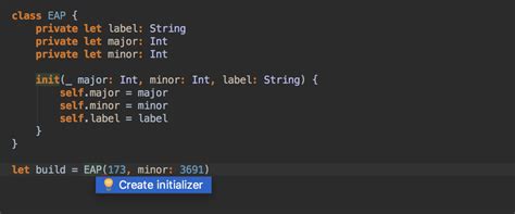 Appcode 20171 Eap Create Types And Initializers From Usage In Swift The Appcode Blog