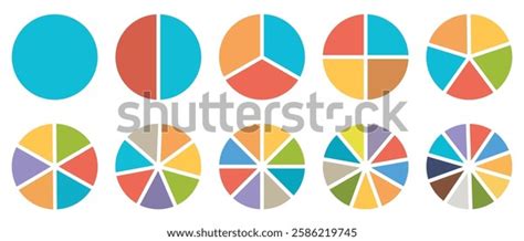 Pie Chart Color Icons Segment Slice Stock Vector Royalty Free 2586219745 Shutterstock