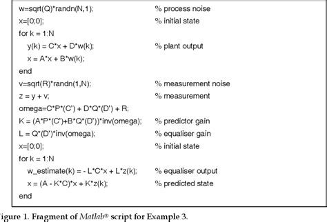 Figure 1 From Discrete Time Steady State Minimum Variance Prediction And Filtering Semantic