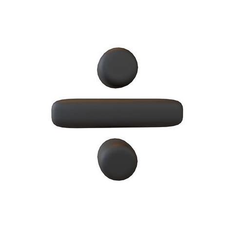 3d Model Calculation Division Symbol V1 001 Vr Ar Low Poly Cgtrader