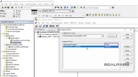 How To Configure Excel READ Communication From PLC DDE RealPars