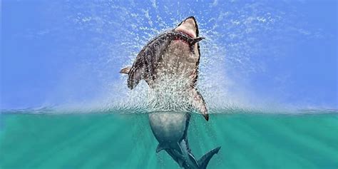 La historia del megalodón que partió la espalda a una ballena