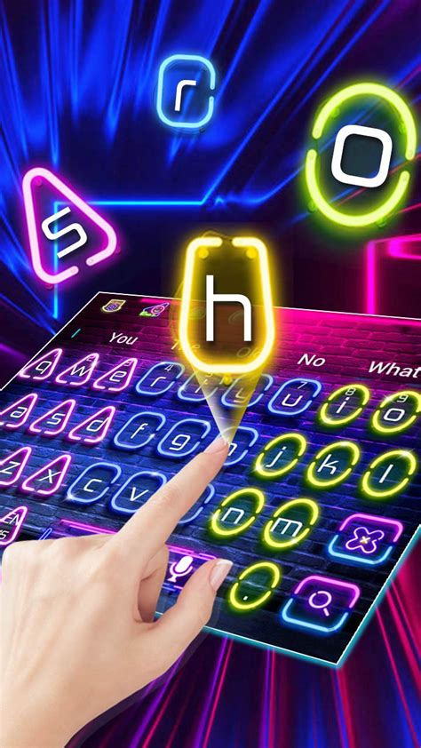 Colorful Neon Led Light Keyboard Theme