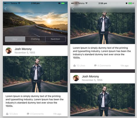 Create A Stylish News Feed Layout In Ionic 2 And 3 Josh Morony