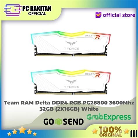 Jual Team Tforce Delta Ram Longdimm Ddr4 32gb 16gbx2 Pc3600 Rgb White